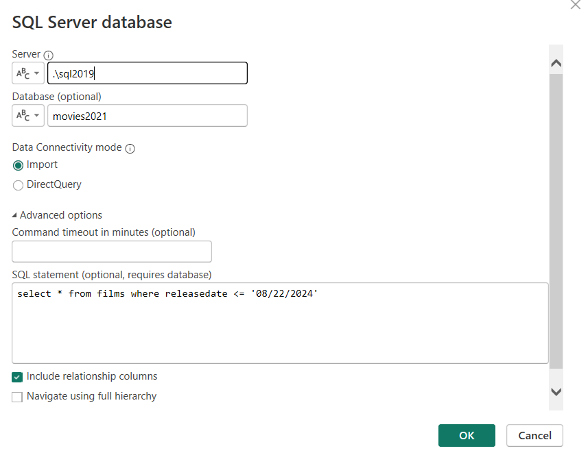 Solved: How to pass a value to SQL DB DirectQuery where co ...