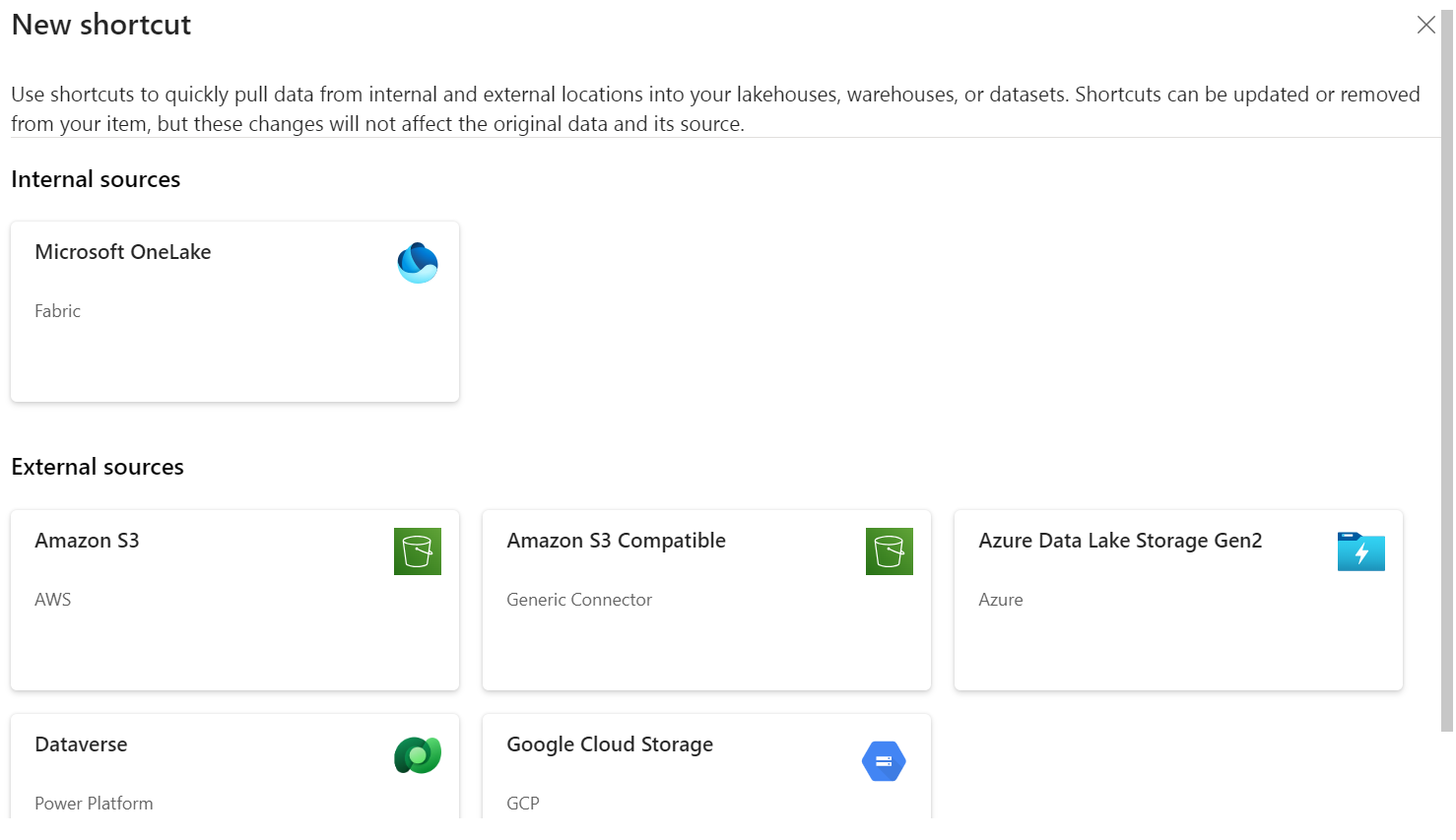Solved: Create New Shortcut - Microsoft Fabric Community