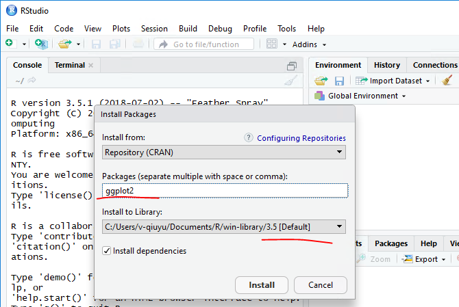 R visual error - "package '...'was installed by an... - Microsoft ...