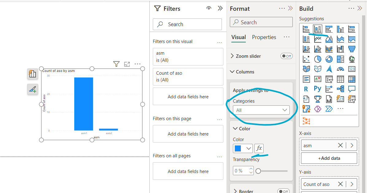 Stacked column chart to show only 3 colors - Microsoft Fabric Community