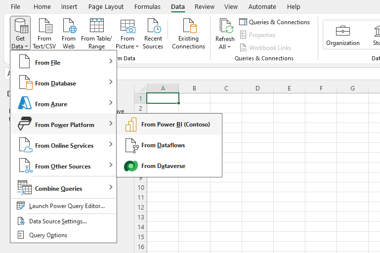 Solved: Re: Get Data from semantic model in excel date for ...
