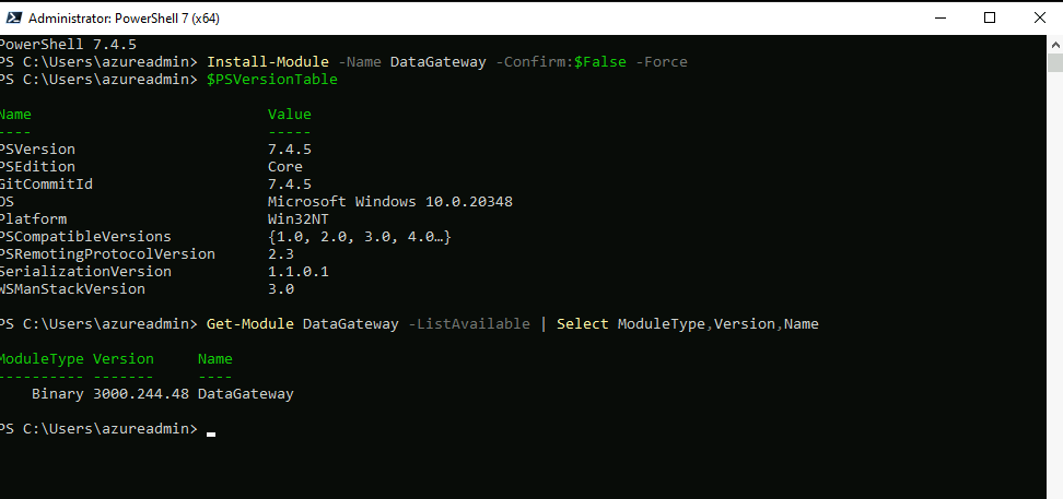 Solved: Issue with gateway cmdlet Connect-DataGatewayServi ...