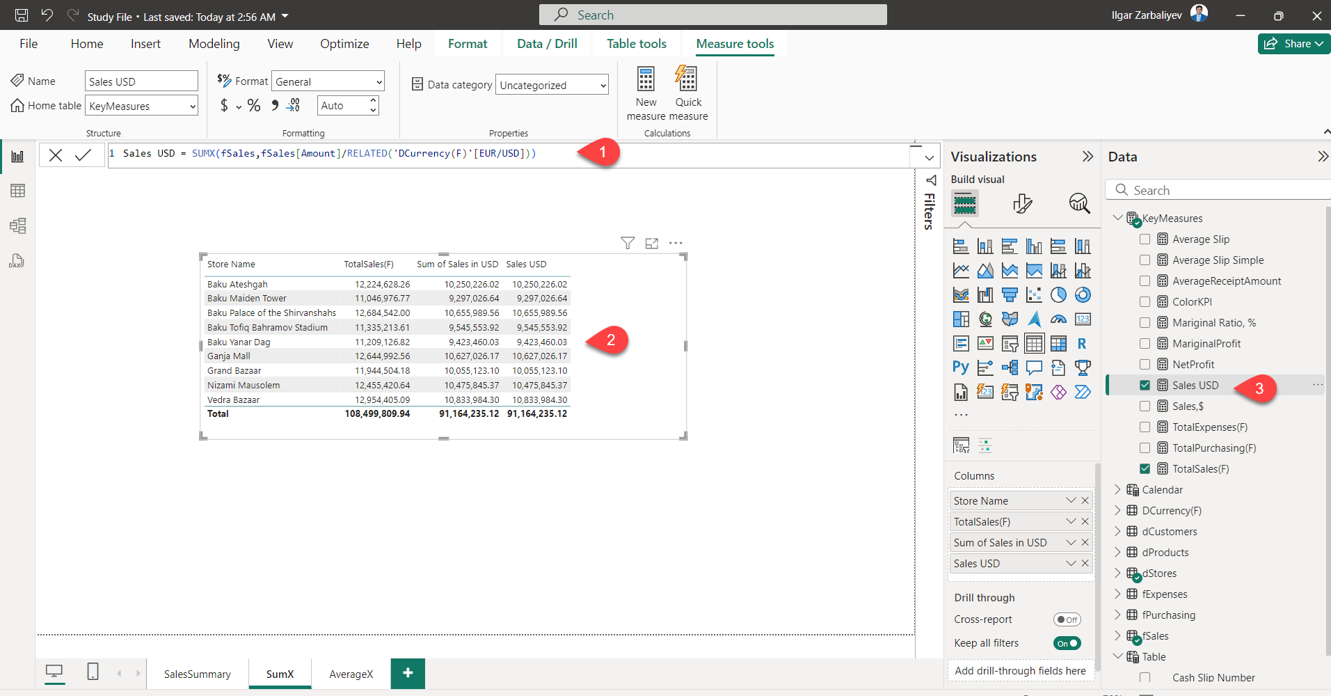 Working with X-Functions in DAX (SUMX, AVERAGEX, e... - Microsoft ...