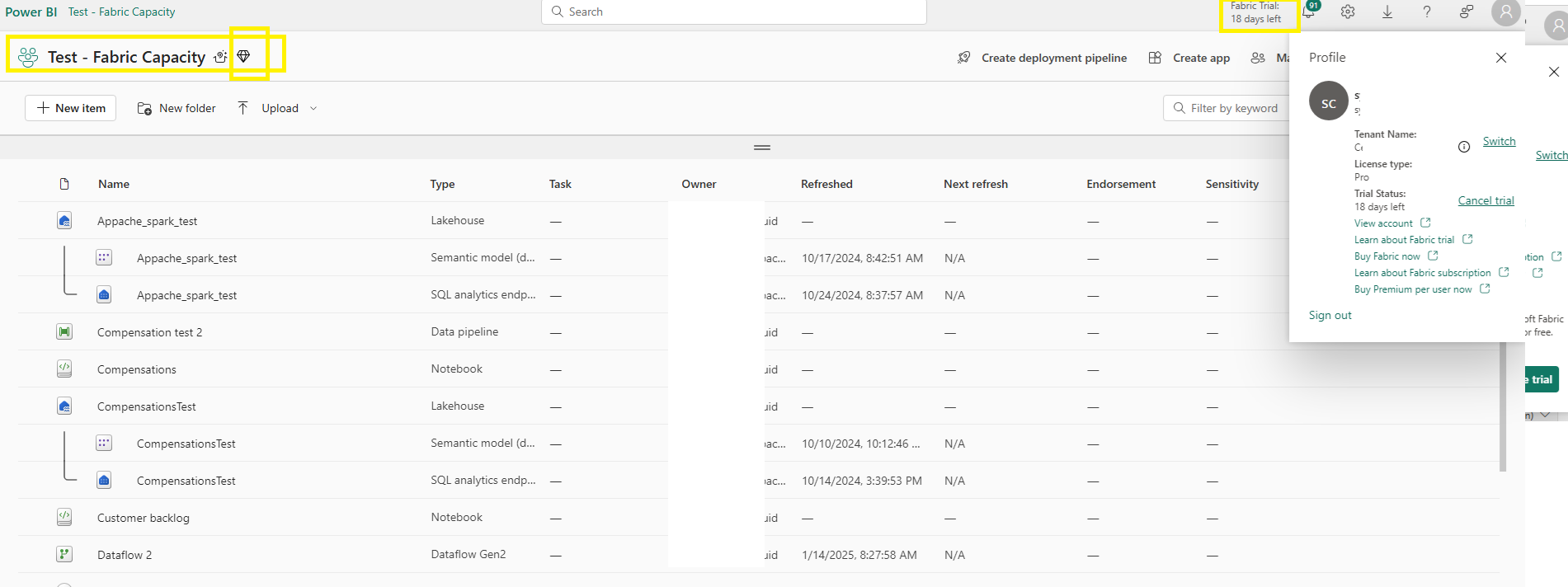 Host Fabric capacity workspaces with premium items... - Microsoft ...