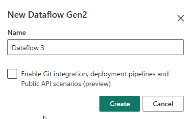Solved: Re: Dataflow Gen2 (CI/CD preview) - can not conne... - Microsoft Fabric Community