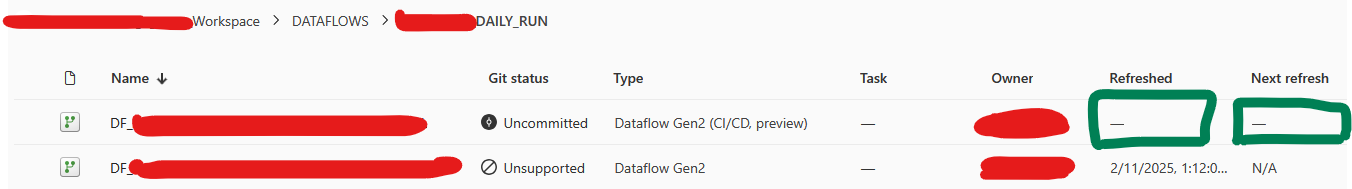 Issue: dataflow gen2 created in subfolder or with ... - Microsoft Fabric Community