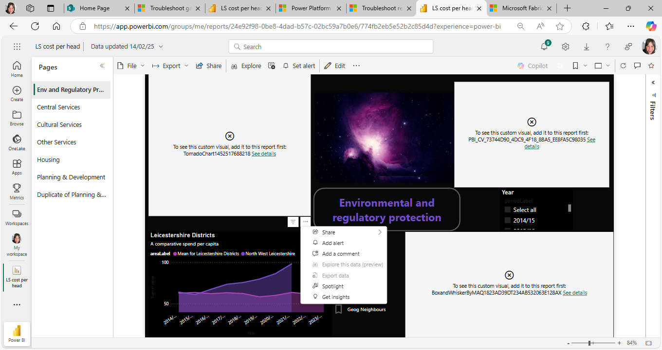 Power BI visuals not appearing on publishing - Microsoft Fabric Community