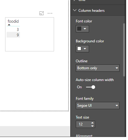 Solved: How do I make Table Headers Bold? - Microsoft Fabric Community