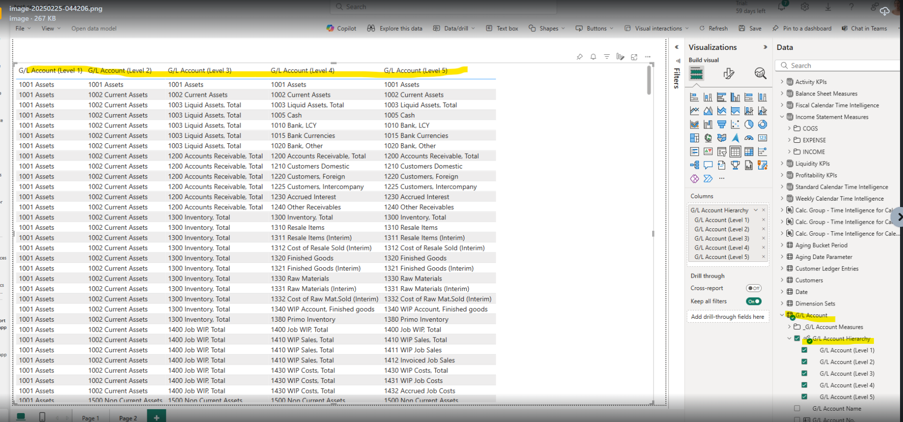 Business Central COA hierarchy (as in the Power BI... - Microsoft ...