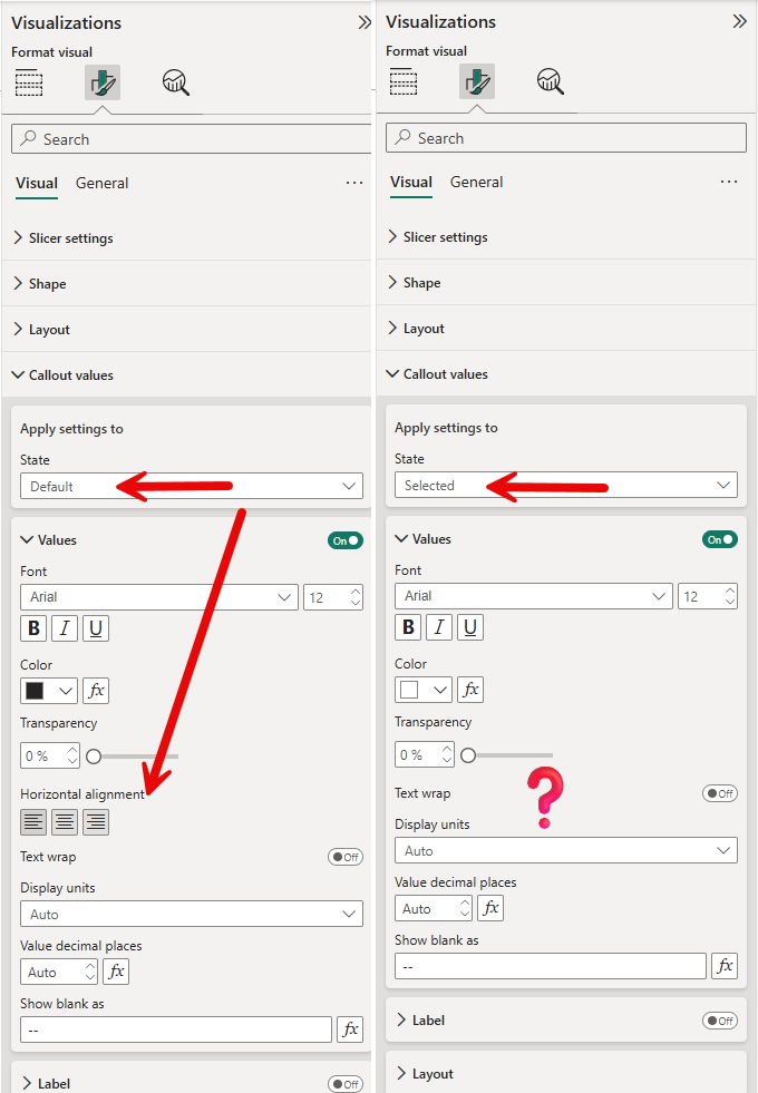 Solved: Button Slicer Text - Horizontal alignment only ava ...