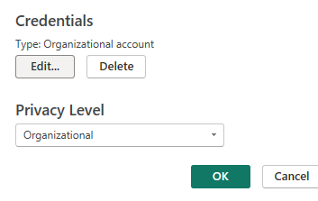 Solved: The data source web is missing credentials - Microsoft Fabric Community