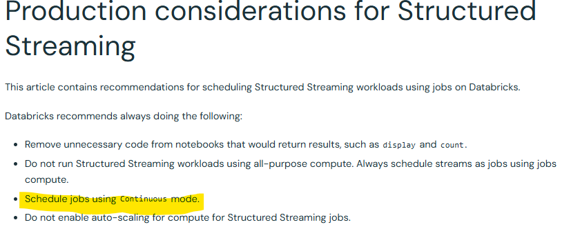 Solved: Spark Structured Streaming Continuous mode - Microsoft Fabric ...