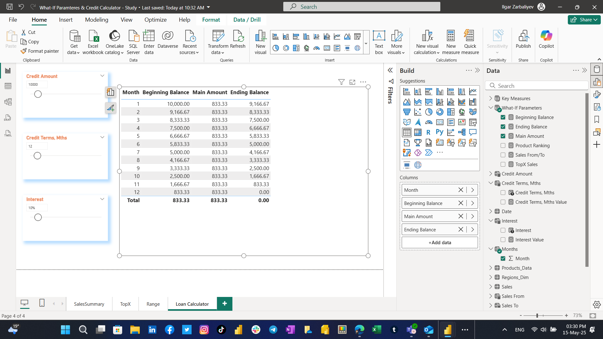 Build a Dynamic Loan Calculator in Power BI with W... - Microsoft ...