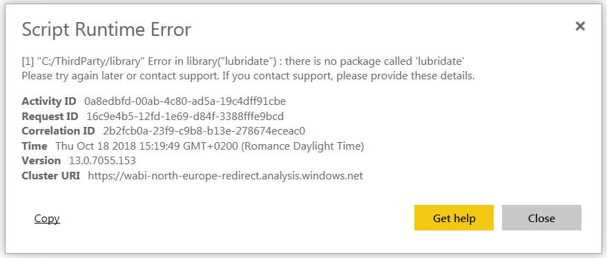 Solved: R Visual - lubridate package not found - Microsoft Fabric Community