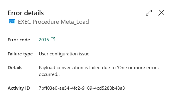 Payload Conversation error reading from Fabric SQL... - Microsoft ...