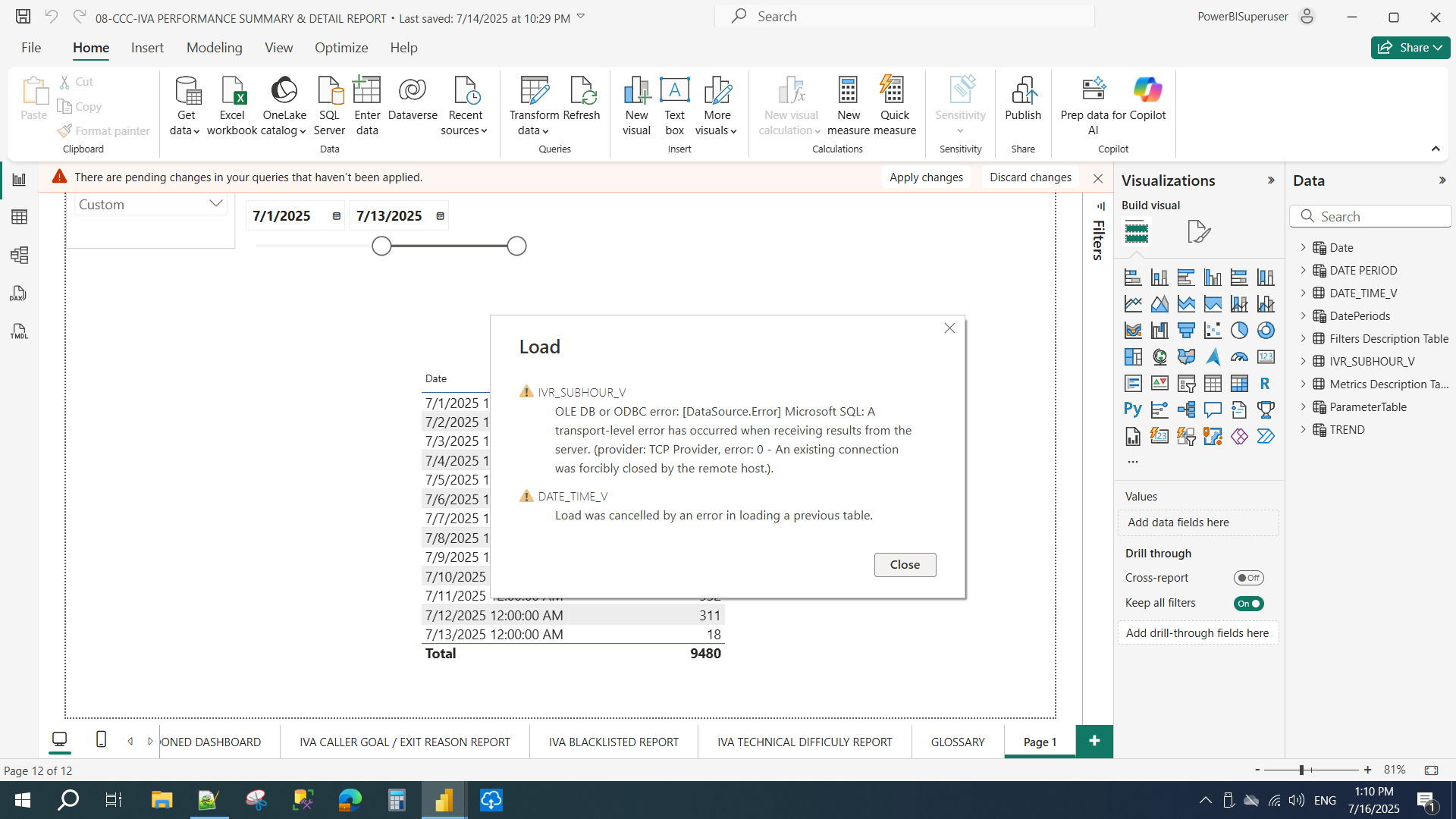 Solved: Connection Error While Refreshing Data in Power BI... - Microsoft Fabric Community