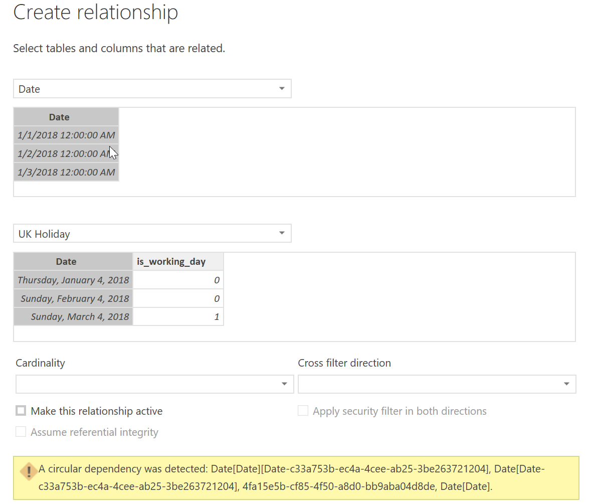 Solved: Problem with circular dependency in two tables - Microsoft Fabric Community