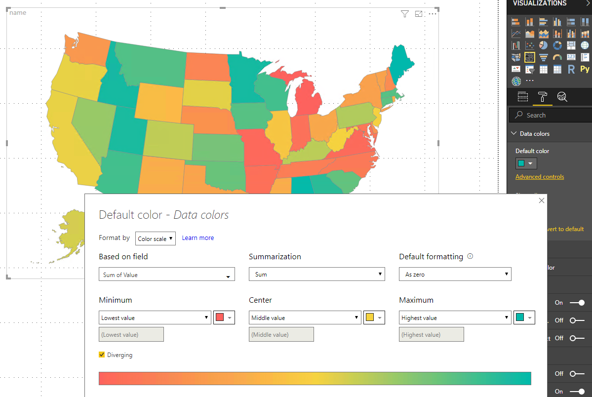 Shape Map Visual Broken after removing color satur... - Microsoft ...