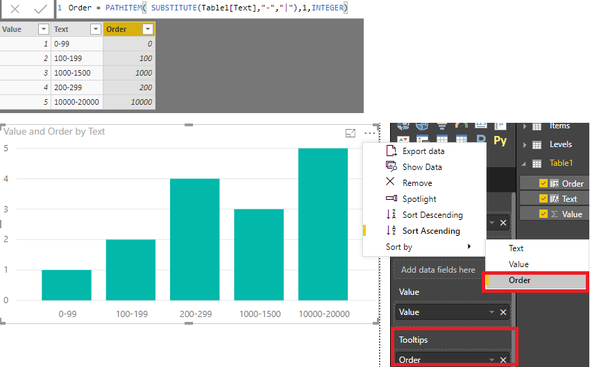Solved: Sorting on a calculated column containing a switch... - Microsoft Fabric Community