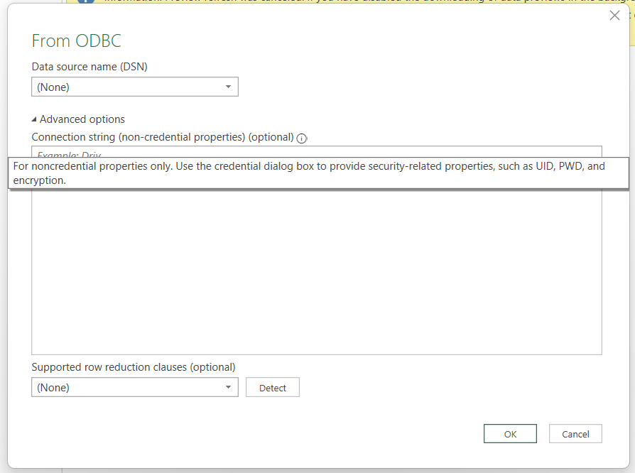 Solved: ODBC Credentials - No Notification If Power Query ...
