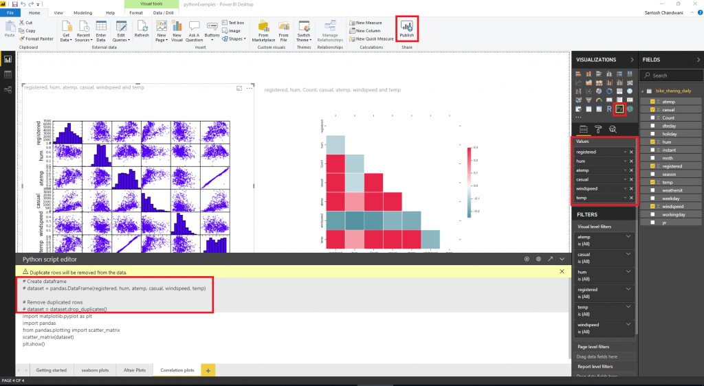 Python visualizations in Power BI Service - Microsoft Fabric Community