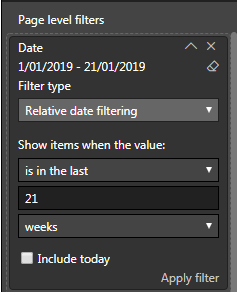 Solved: Relative Date Filter sets all time periods to days - Microsoft ...