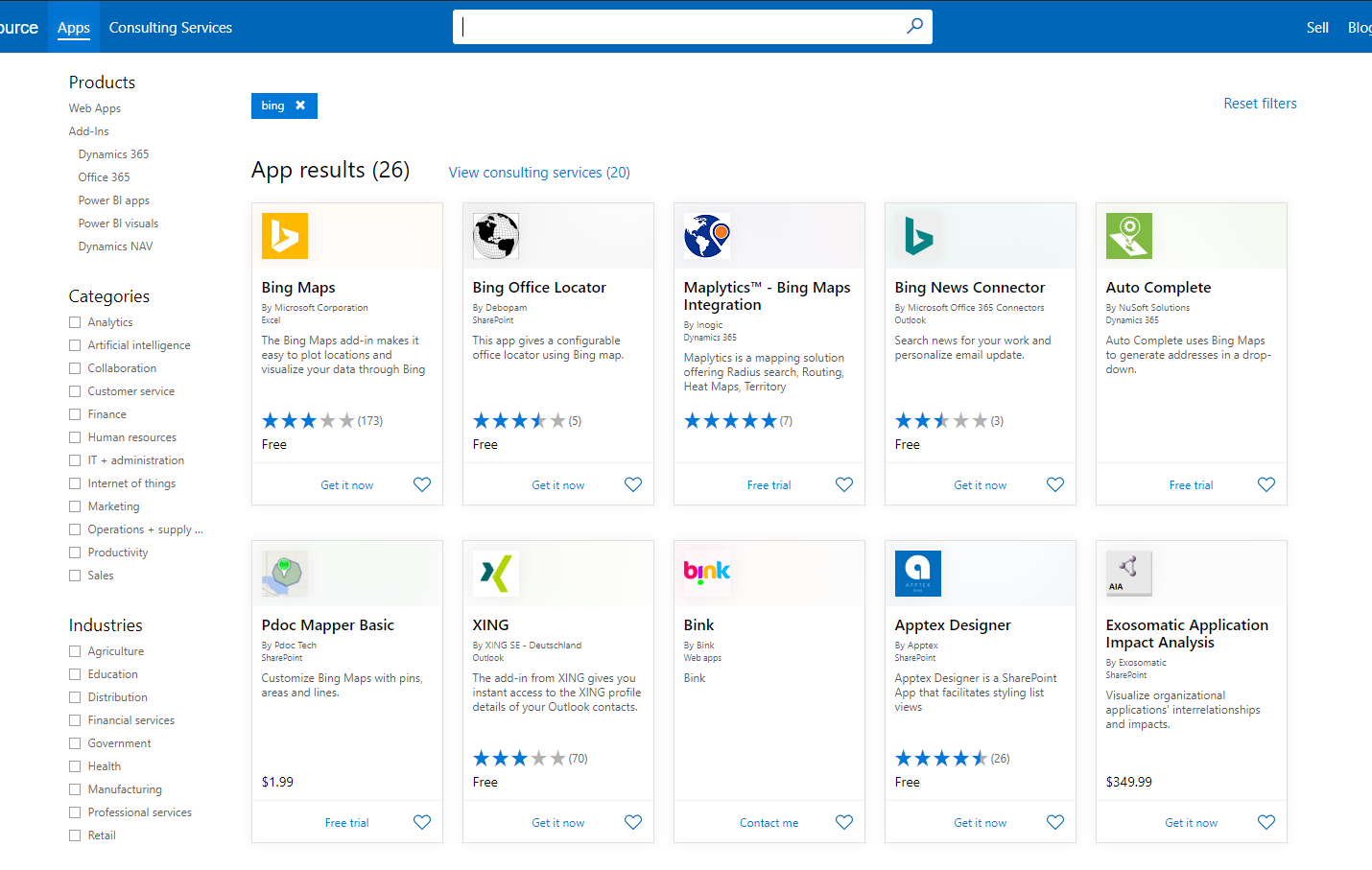 Solved: Can not find "Bing" in Power BI Apps - Microsoft Fabric Community