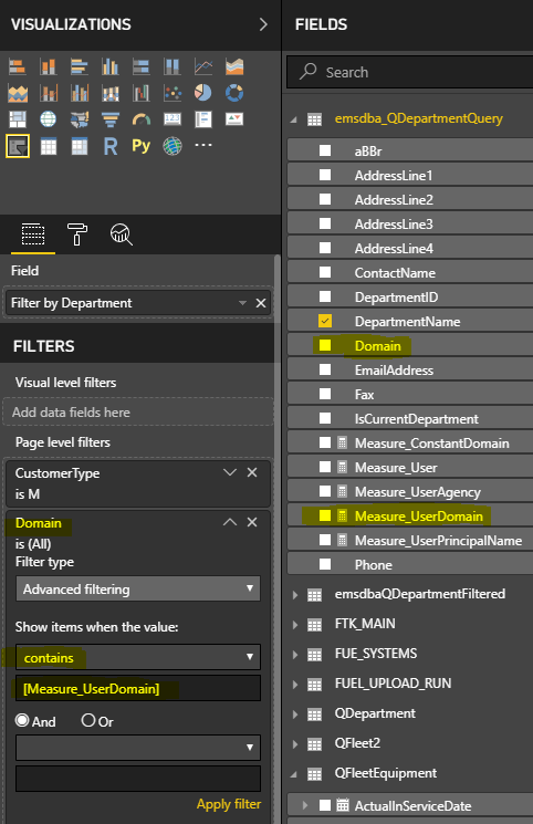 How to set a Page Level Filter, with the Advanced ... - Microsoft ...