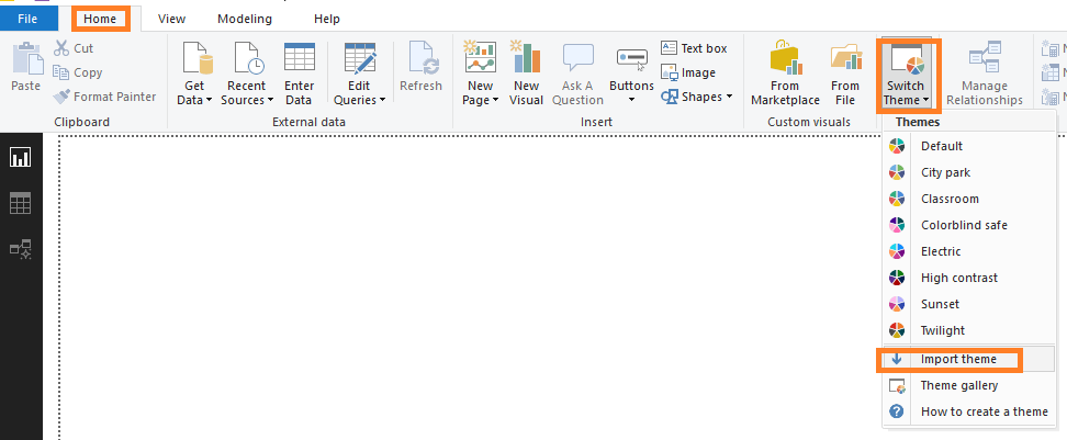 Visualization: set JSON theme for Alternate bakcgr... - Microsoft ...