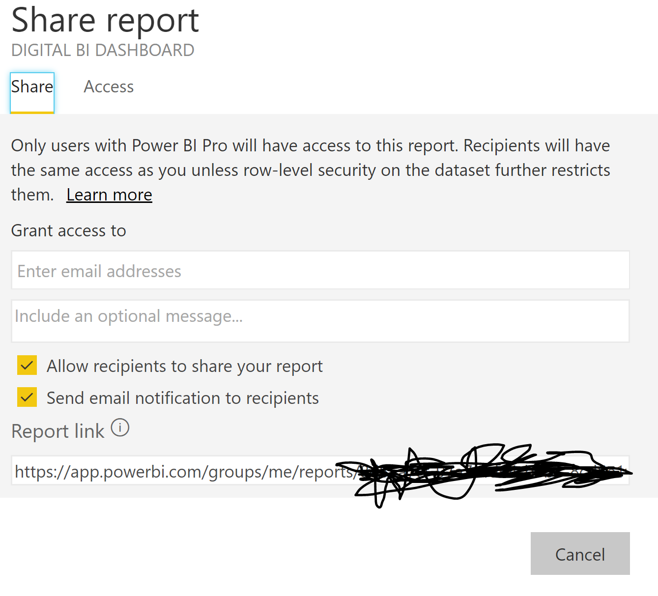 Unable to share dashboards or reports - Microsoft Fabric Community