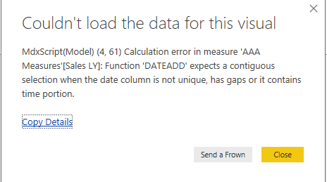 Solved: DATEADD "expects a contiguous selection when the d ...