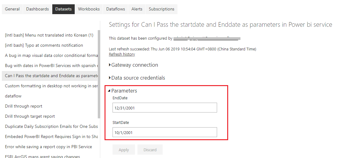Solved: Can I Pass the startdate and Enddate as parameters ...