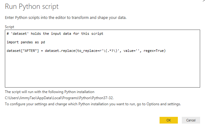 Solved: Remove strings within parentheses from Power Query... - Microsoft Fabric Community
