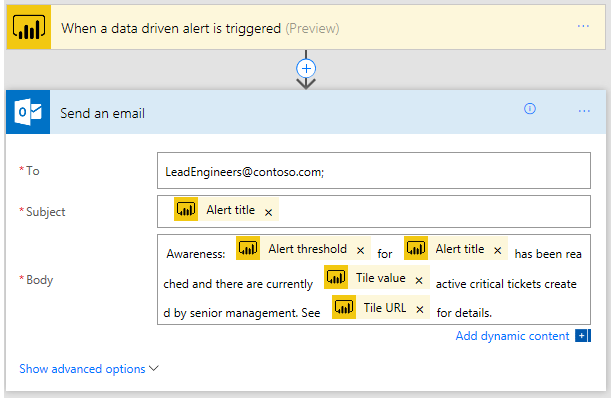 Email notification using Power BI Alert & MS FLow ... - Microsoft ...