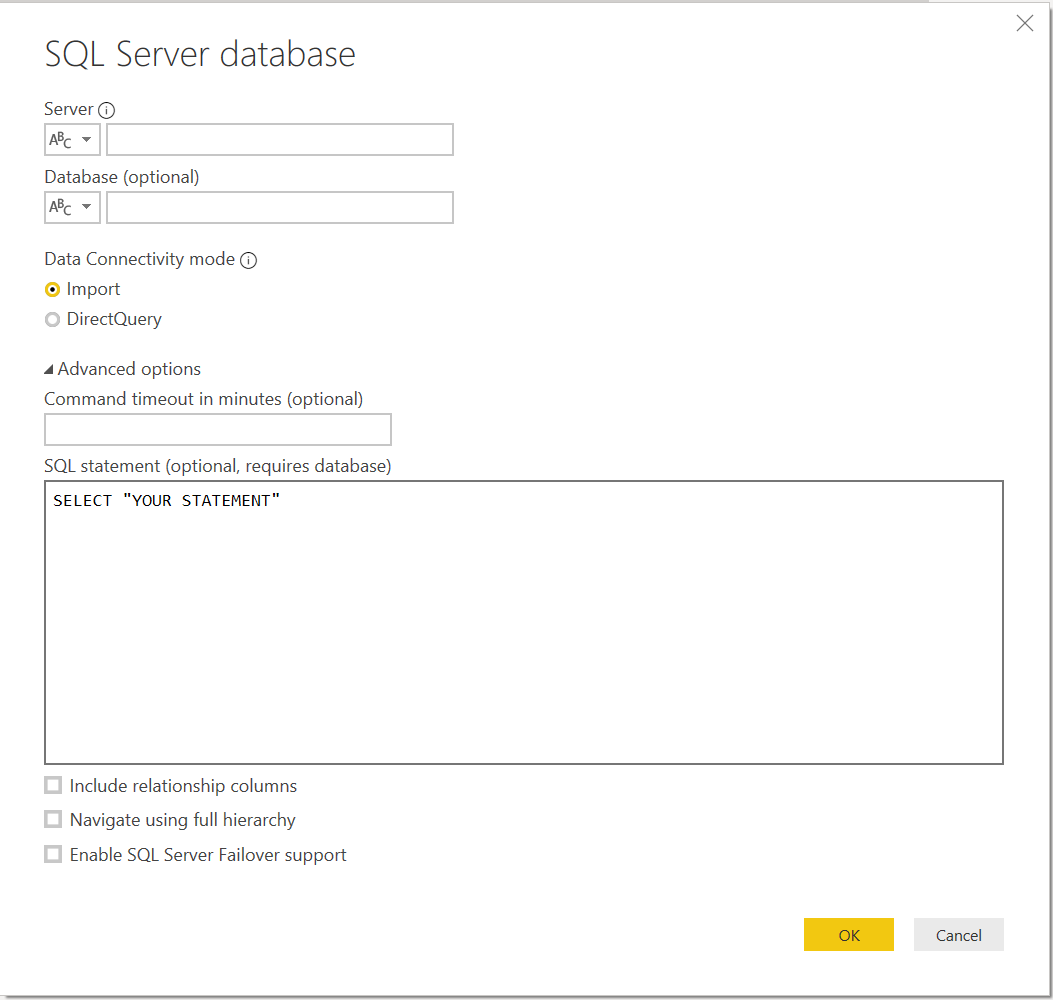 Direct query or translation from SQL code to power... - Microsoft ...