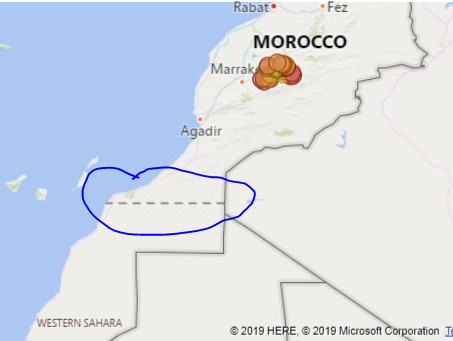 Solved: Remove border between Morocco and Western Sahara i ...