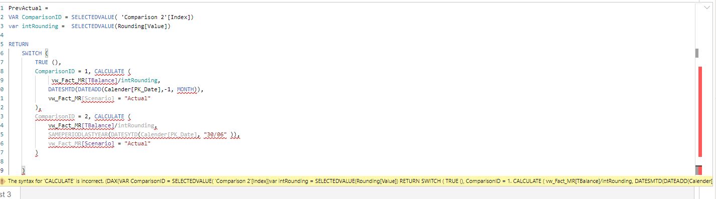 DAX errors on one environment, but not another - Microsoft Fabric Community