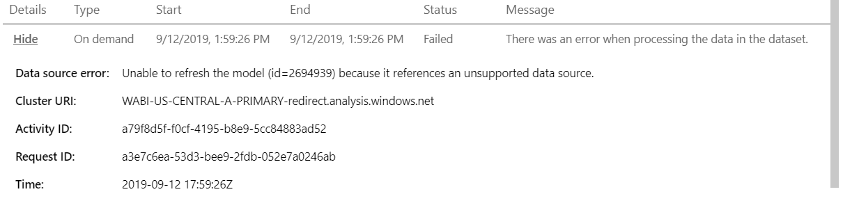 Solved: Data Refresh Error - Microsoft Fabric Community