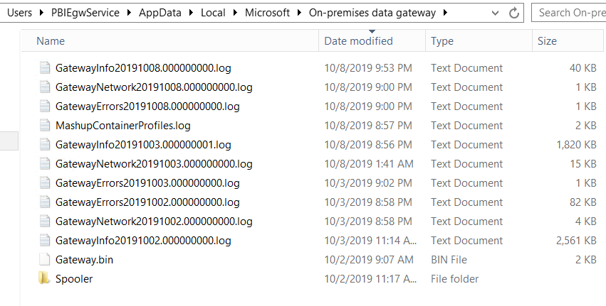 Solved: Missing log files from On-Premises Data Gateway - Microsoft ...