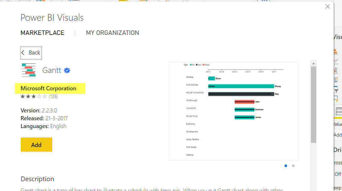 Create a timeline view using the Stacked Bar Chart... - Microsoft ...