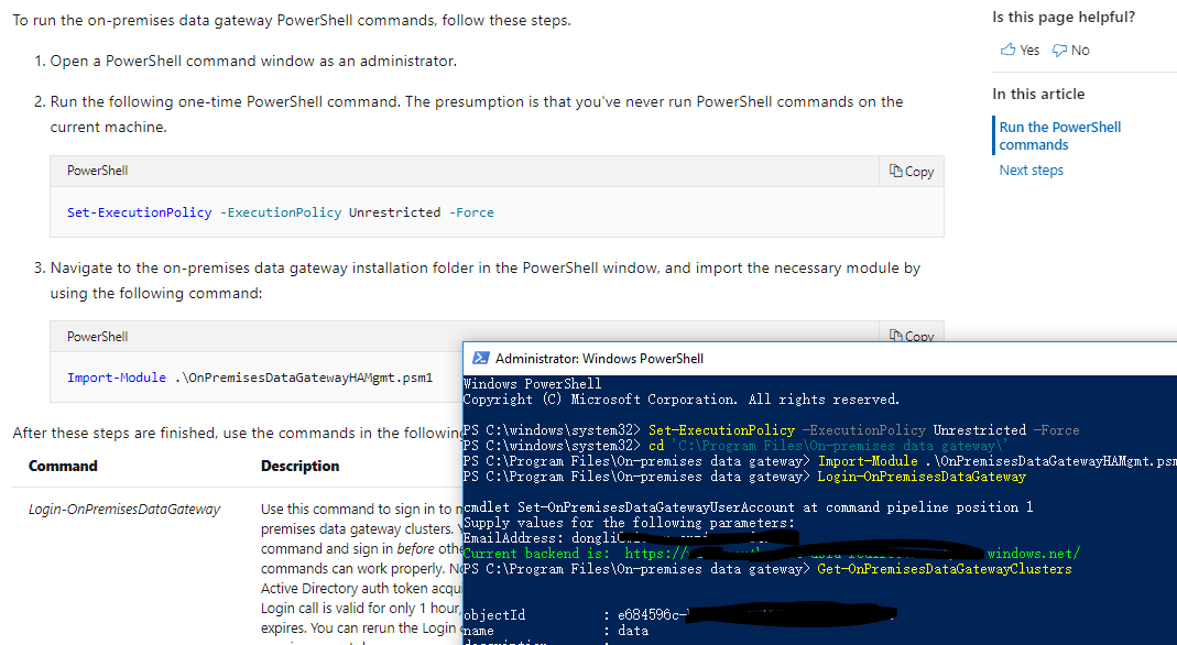 Unable to login with Powershell on Data Gateway se... - Microsoft ...