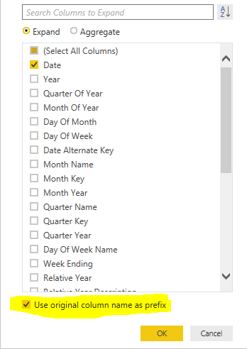 Expand Columns - Incorrect Descriptions on Checkbo... - Microsoft Fabric Community