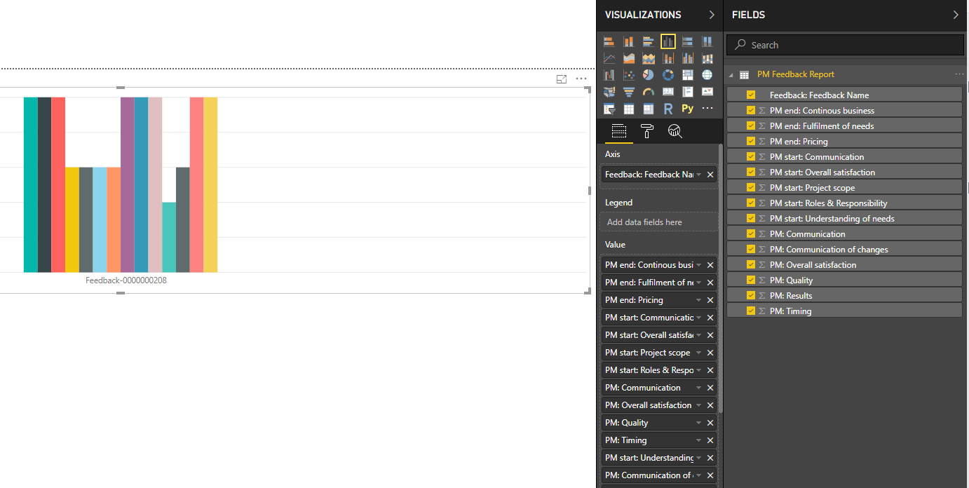 Solved: No spacing between bars in bar chart - separate ba ...