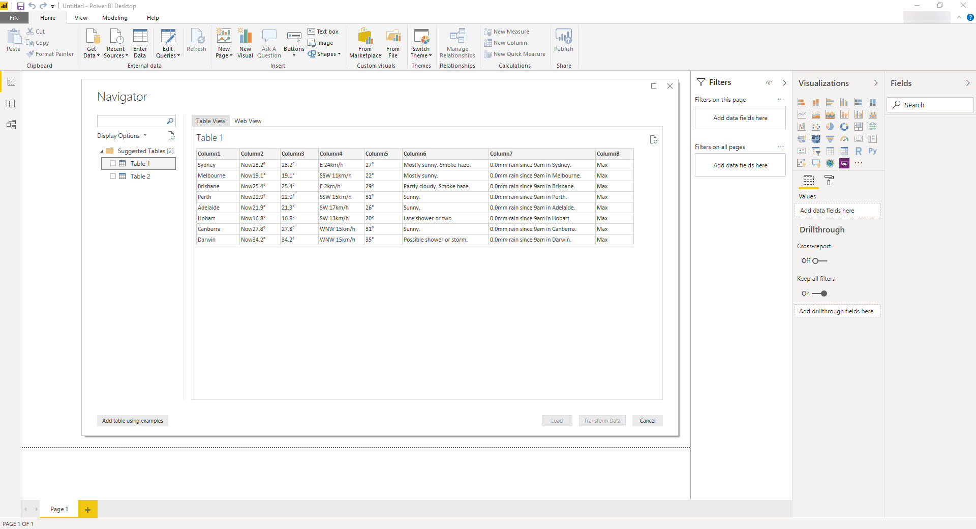 Weather with icons in Power BI Report. - Microsoft Fabric Community