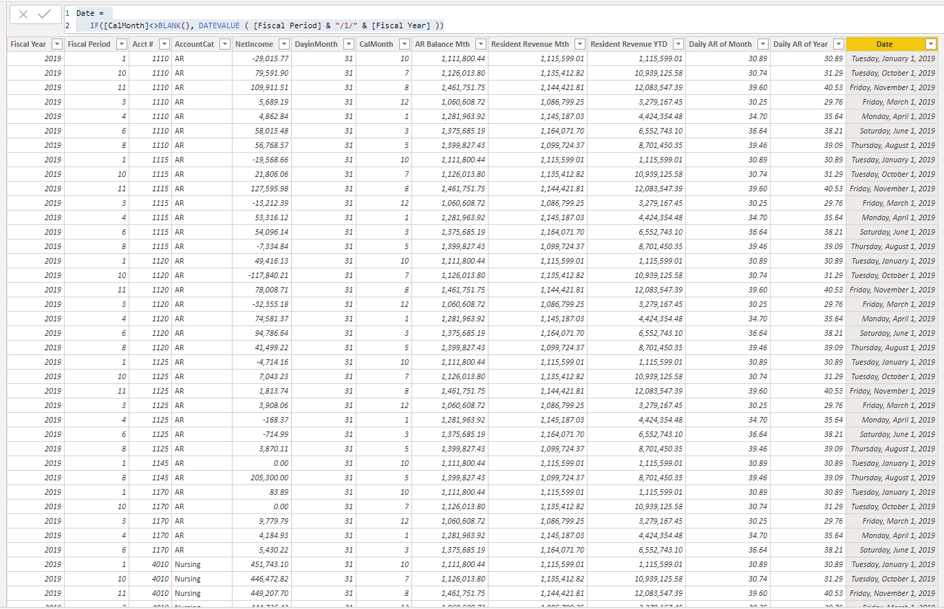 Solved: Manipulating data to get a Days in AR Calculation - Microsoft ...