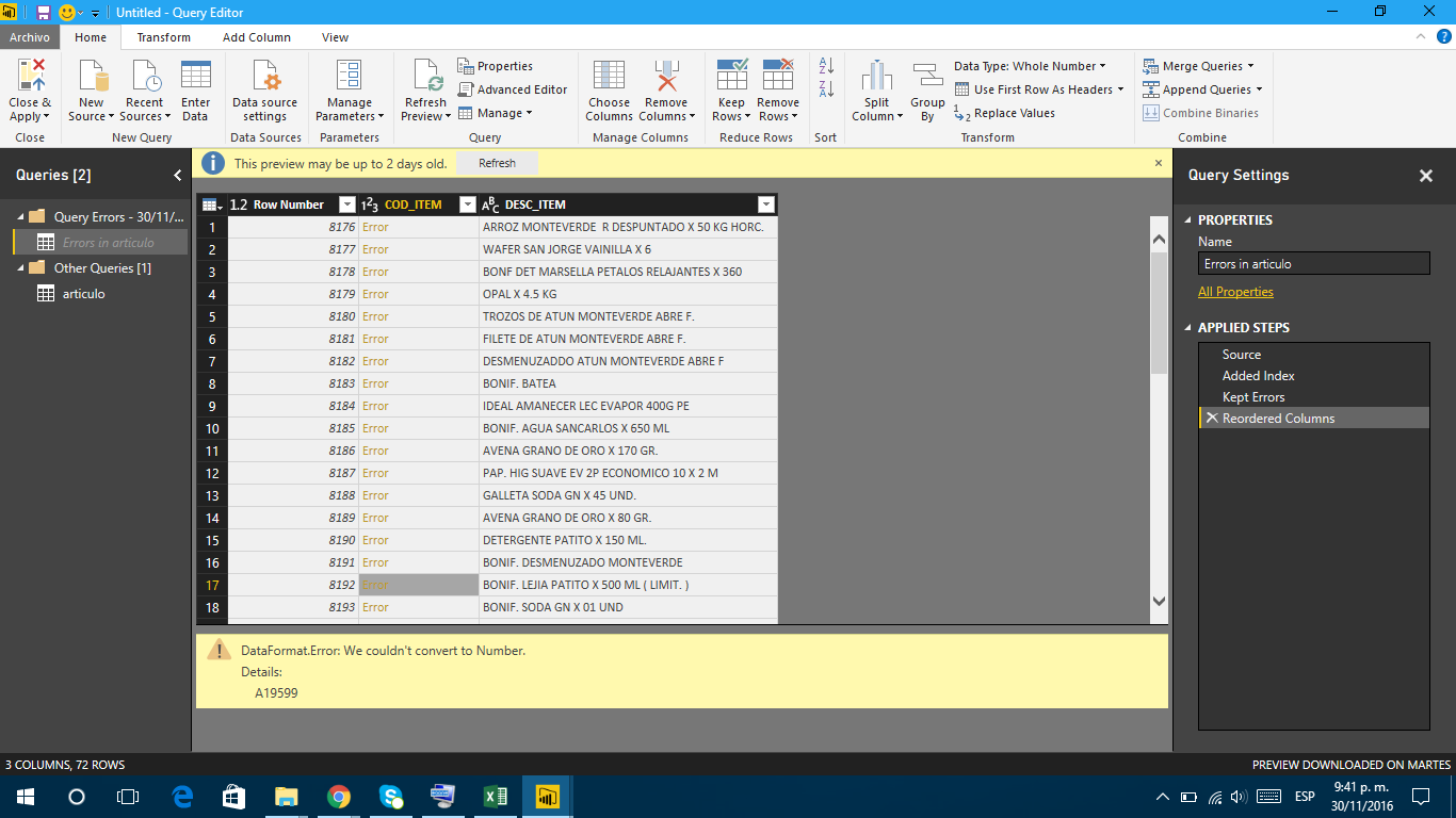 Solved: DataFormat.Error: We couldn't convert to Number. D... - Microsoft Fabric Community
