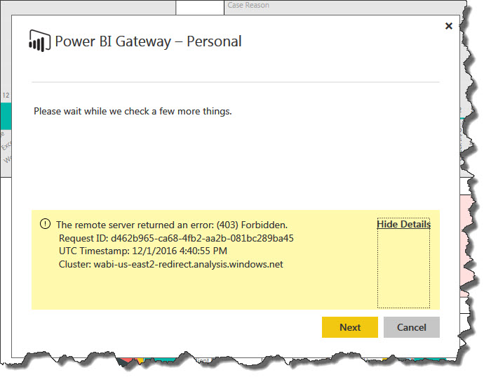 Error in Power BI Gateway - Personal - Page 2 - Microsoft Fabric Community