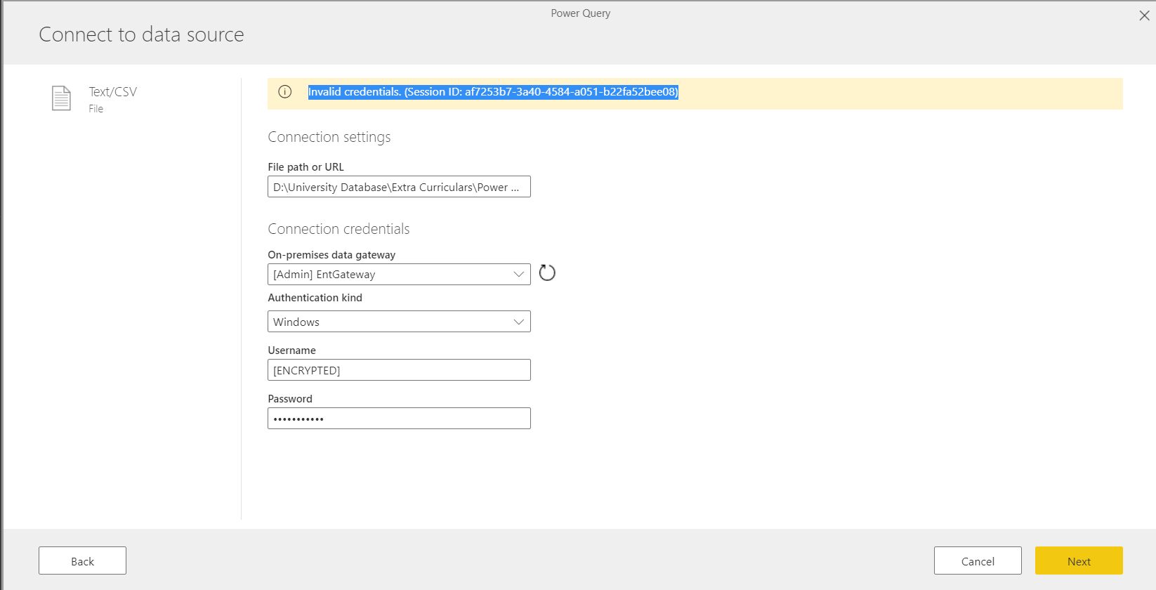 Dataflow Connection failed while connecting a simp... - Microsoft Fabric Community