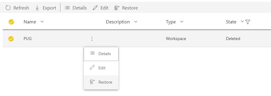 Solved: Questions regarding workspace state (Deleted and R ...
