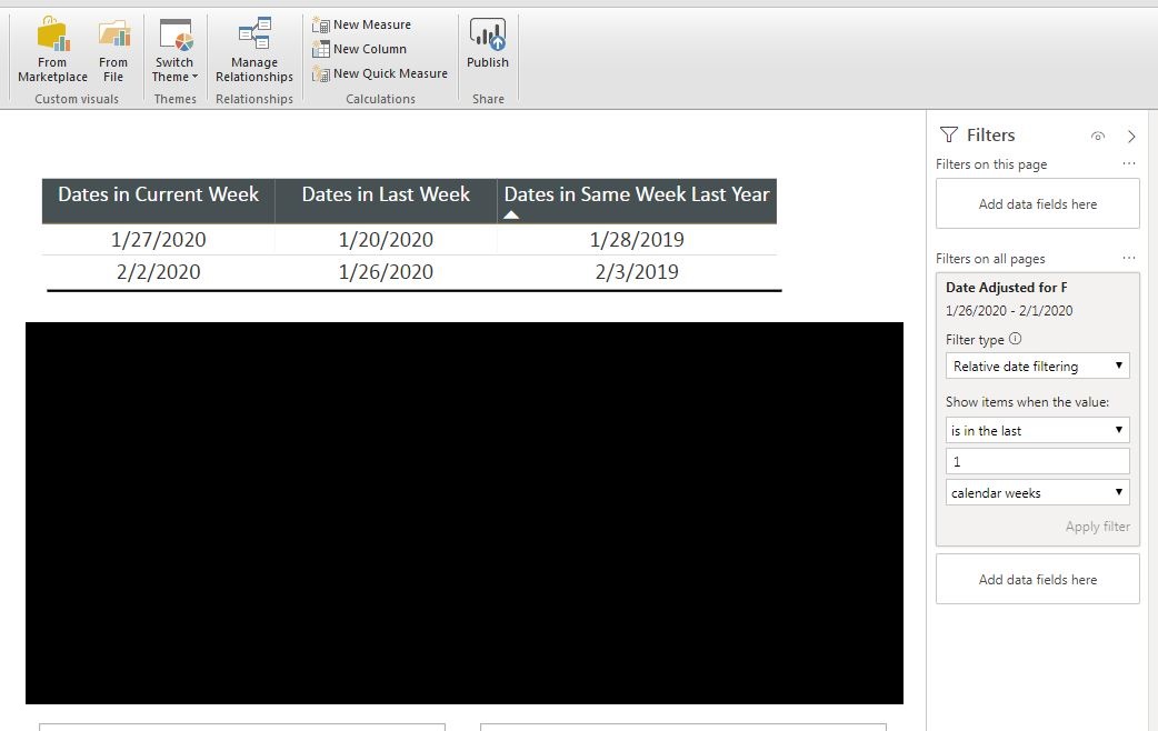 Page Filter - Relative date filtering week start d... - Microsoft ...